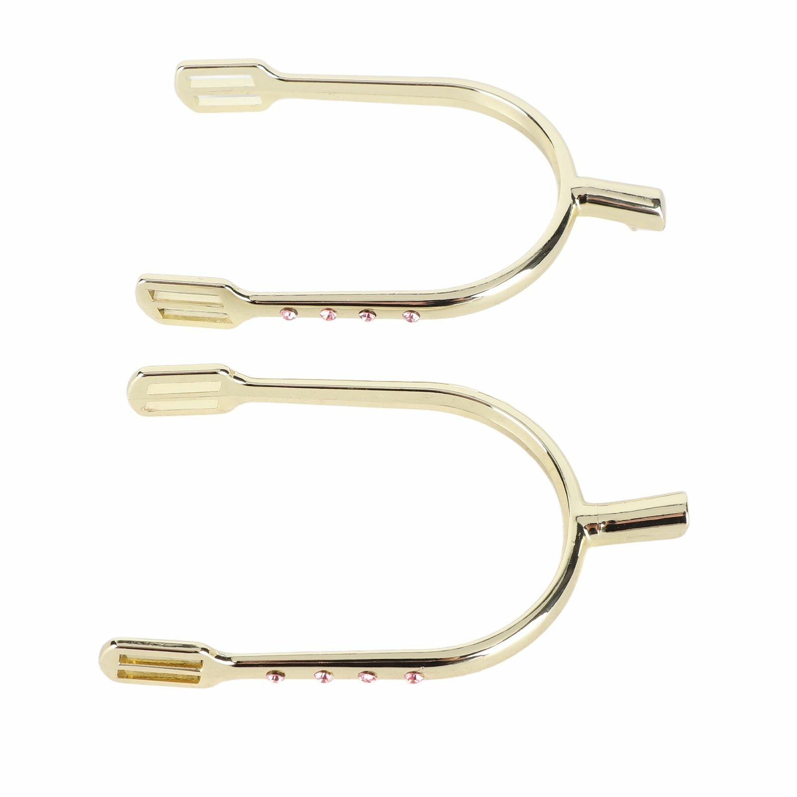 Женские узкие хромированные шпоры с латунно-цинковым сплавом, хромированная отделка, золотые акценты, для молодых девушек