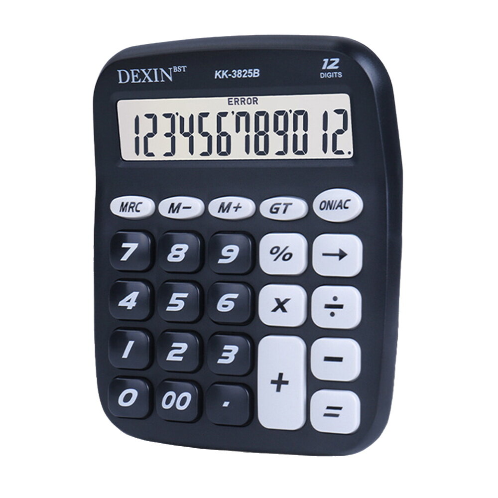 Милый калькулятор, 12-значный большой ЖК-дисплей, большая кнопка, настольный калькулятор ярких цветов, подходит для офиса, школы, дома для детей, студентов, бухгалтера