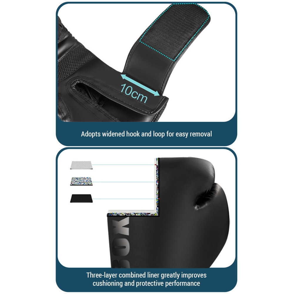 Перчатки для кикбоксинга, боксерские перчатки из полиуретана, перчатки для бокса с боксерской грушей для взрослых и детей