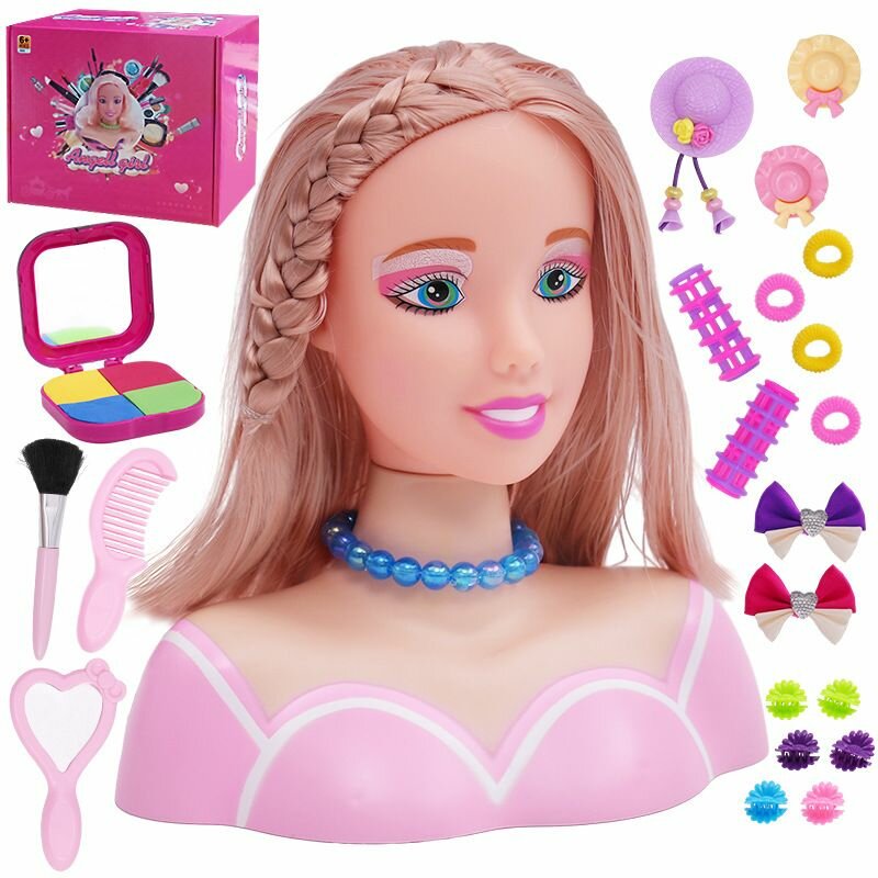 Кукла манекен для причесок и макияжа/Можно сделать макияж и заплести волосы в косу/Игрушка для девочек