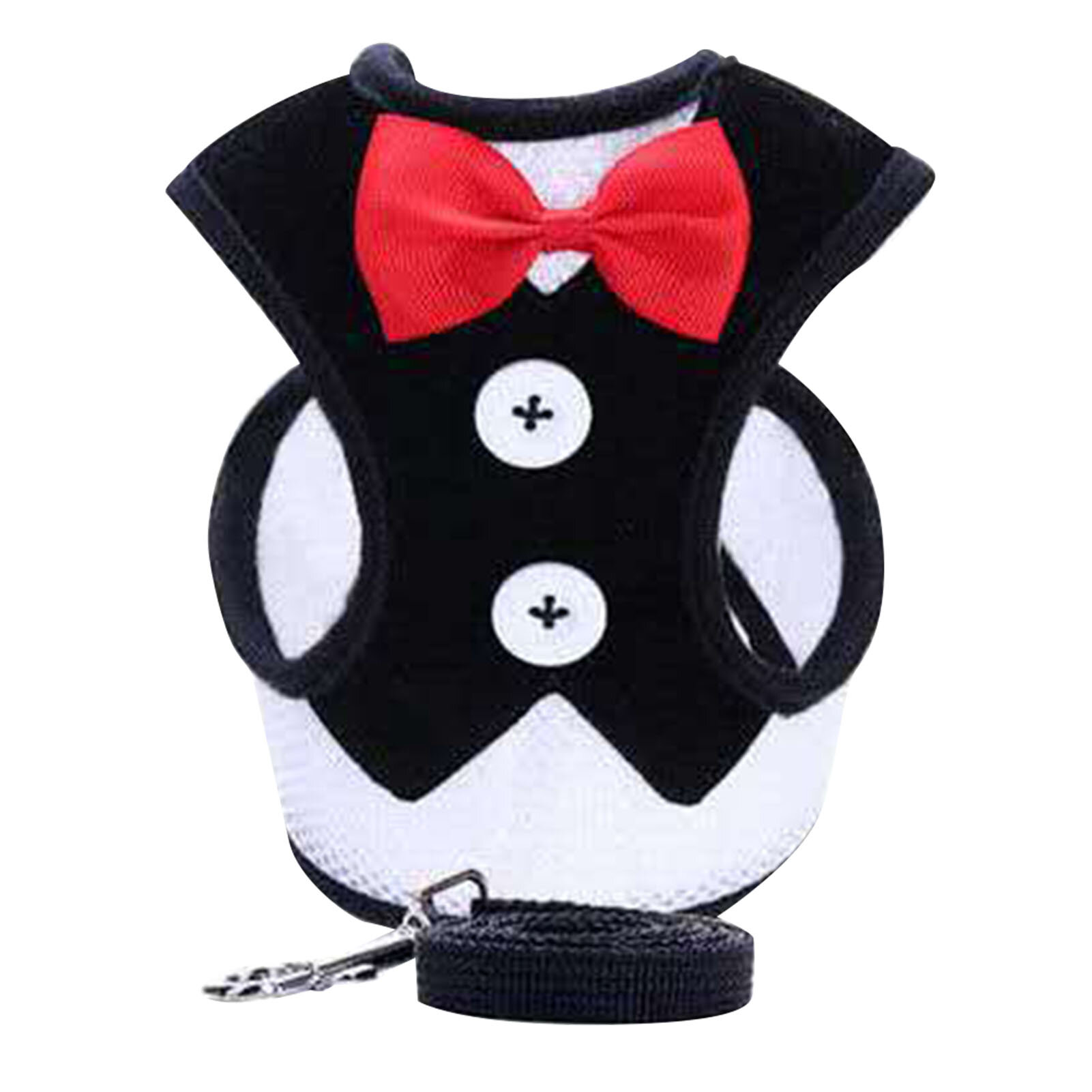 Шлейка для собаки, поводок-бабочка, дышащая, удобная, прочная, подходит для прогулок, черная, размер M.