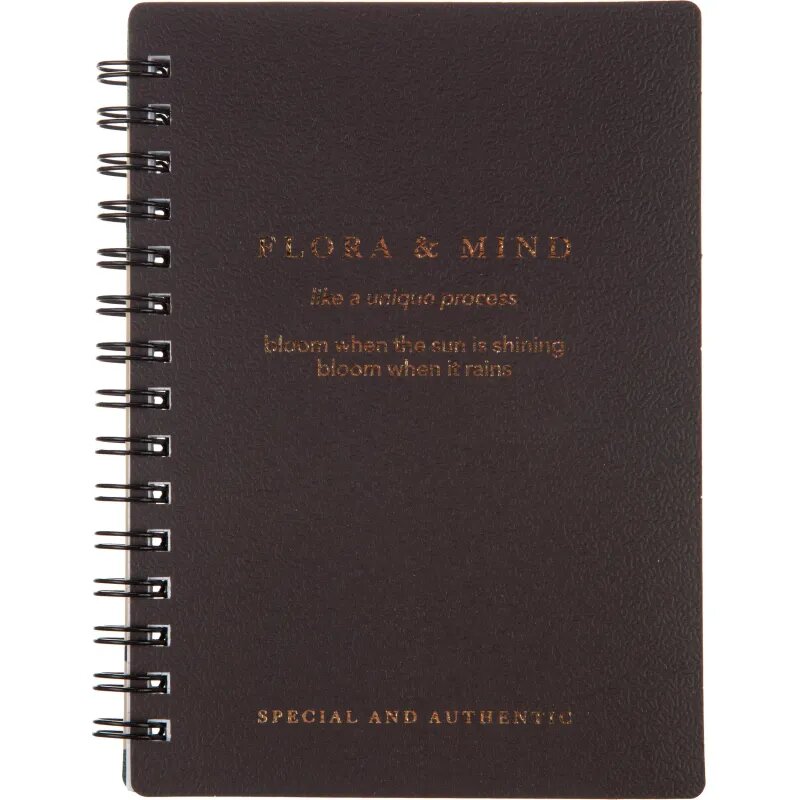Блокнот BS, 102х142мм, 80л. клетка, спираль. Flora, черный, N4253 Be Smart 2054637