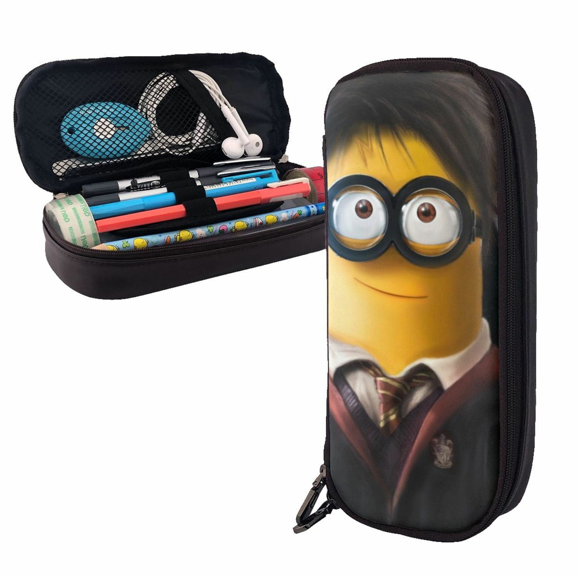 Minions пенал школьный, для мальчиков и девочек, для студентов , косметичка женская, органайзер дорожный -enj