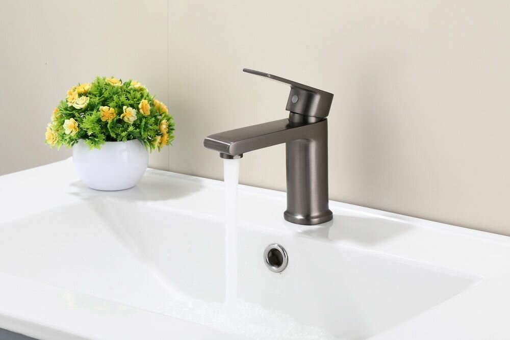 10019-P Смеситель для умывальника (графит) HANSEN