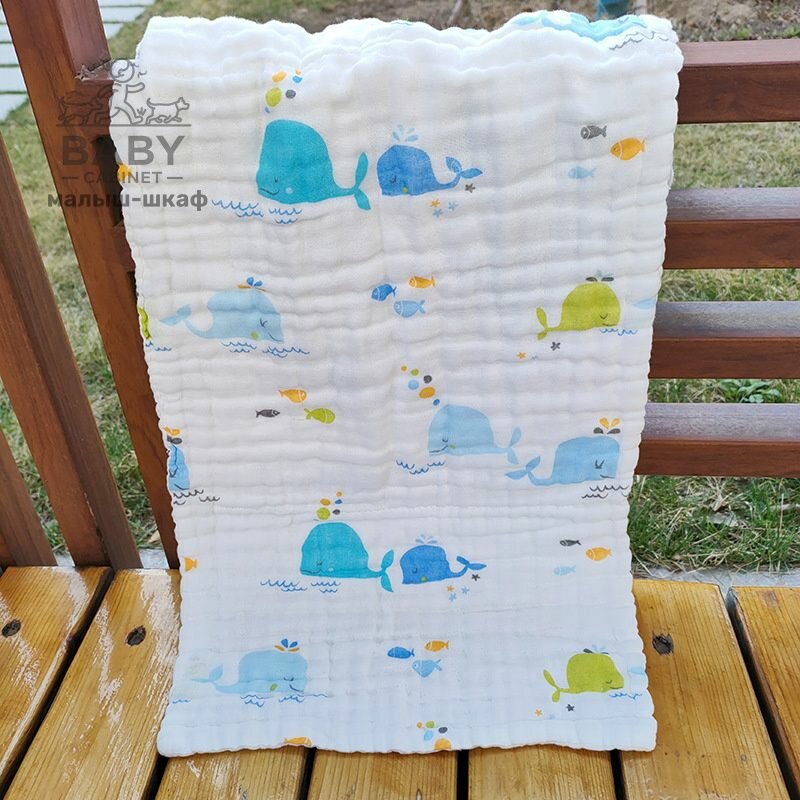 Полотенце-халат Детские Банное полотенце Марля 6слоя