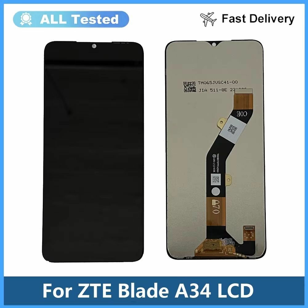 Дисплей для ZTE Blade A34 ; дисплей в сборе с сенсорным экраном; черный ; содержать инструментов