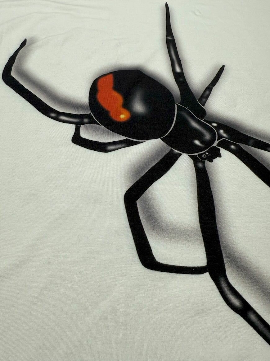 Ткань Кулирка с диджитальным принтом Паук 60х65 / передняя полочка