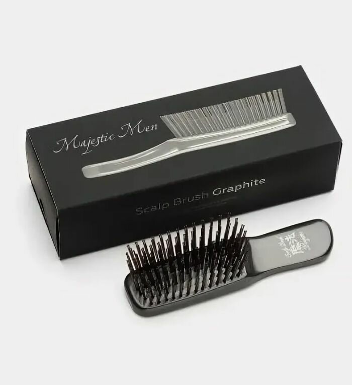 Расческа для мытья головы Мажестик Мэн (Majestic Men) Графит (Graphite)
