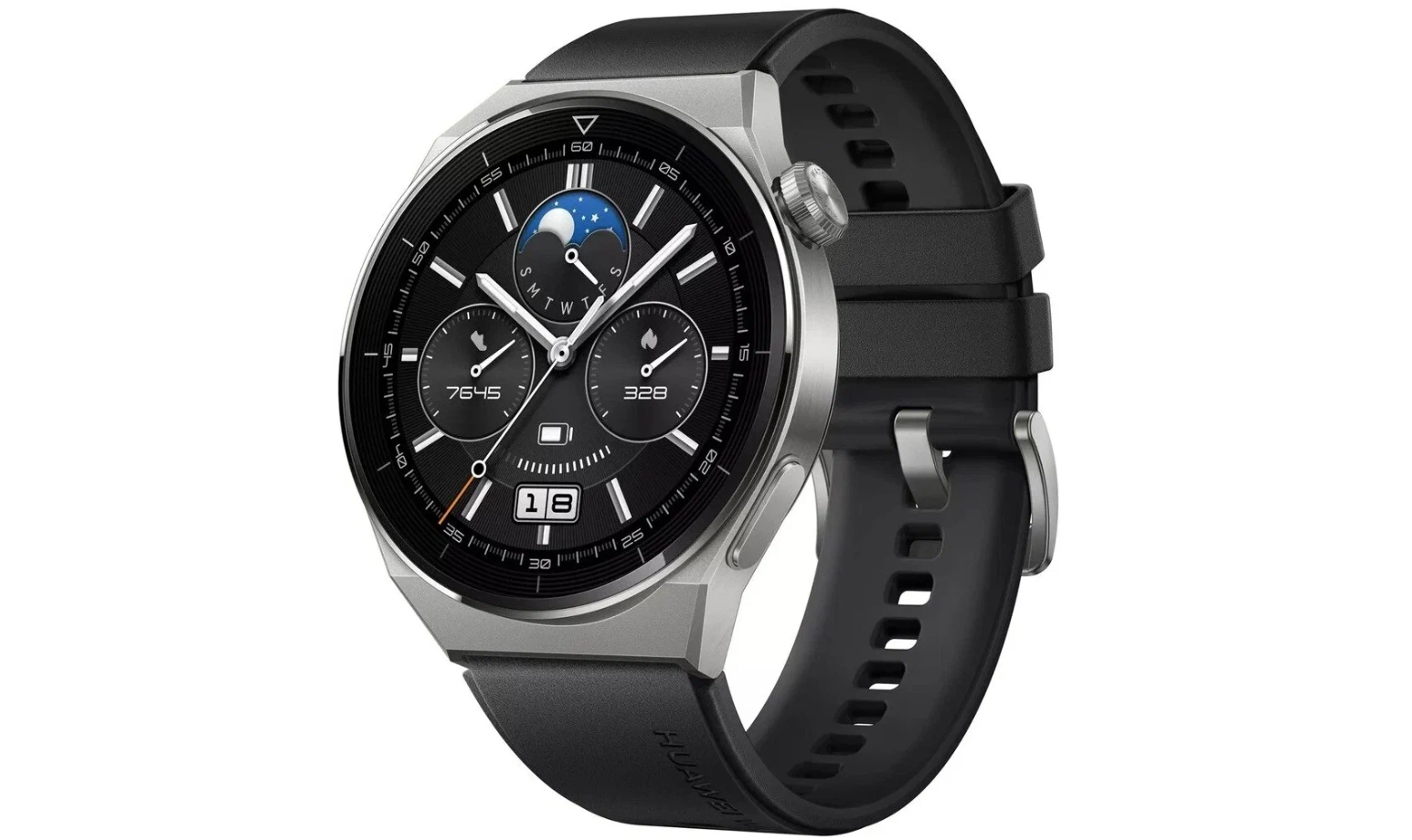 Часы Huawei Watch GT 3 Pro ODN-B19, Серый Черный фторэлостомер, DBXBB23816101801 Ростест (EAC)