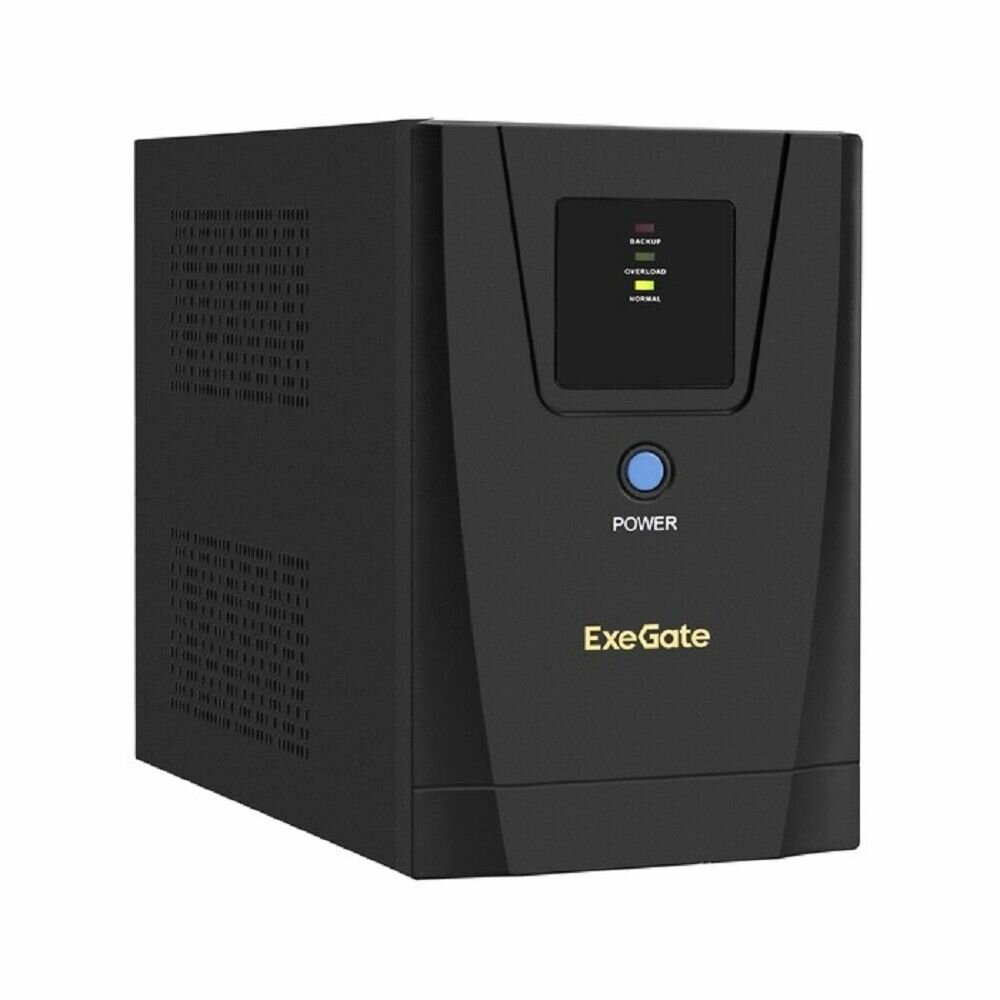EXEGATE ИБП EX292794RUS ИБП SpecialPro UNB - 1200. LED. AVR.2SH.3C13. USB <1200VA 750W, LED, AVR, 2 Schuko+3 C13, USB, съемн. кабель, металлический корпус, Black>