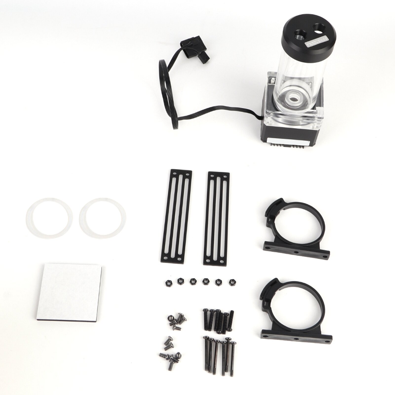 PUB FS6PD-17 Алюминиевый анод, ПММА, ПОМ, интегрированный насос с водяным охлаждением для компьютера (черный)