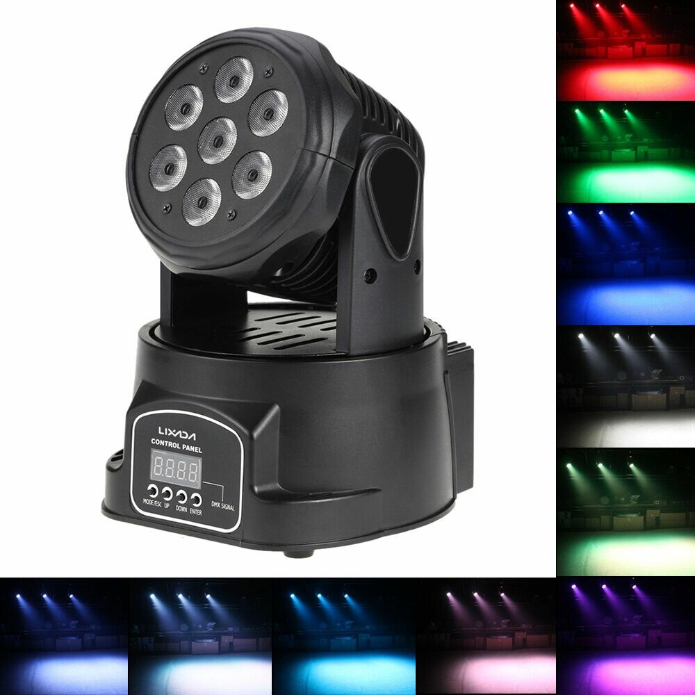 Lixada DMX-512 Мини-подвижный головной светильник 4 в 1 RGBW -jua