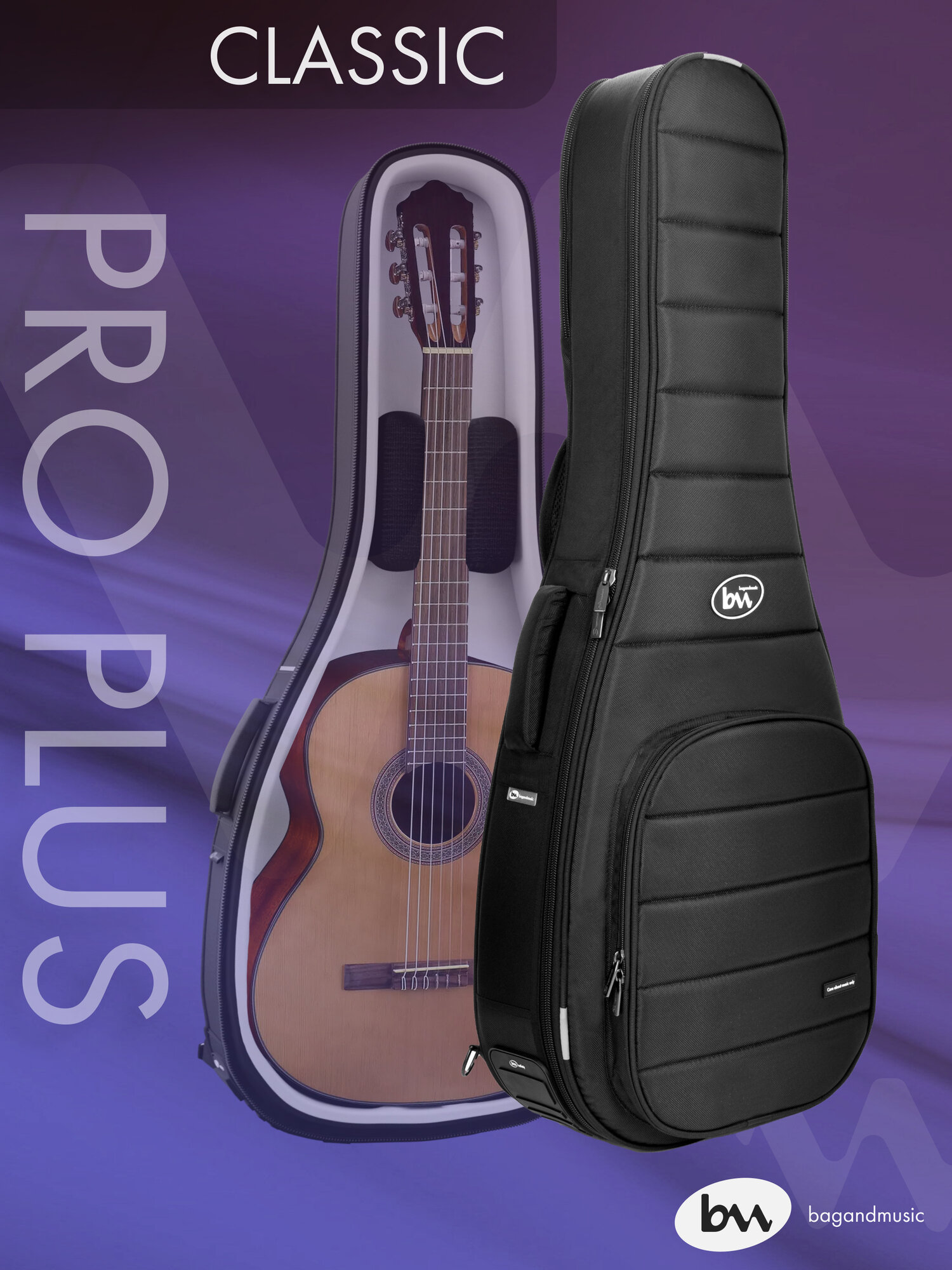 Чехол для классической гитары BAG&music Classic PRO Plus (полужесткий, черный)