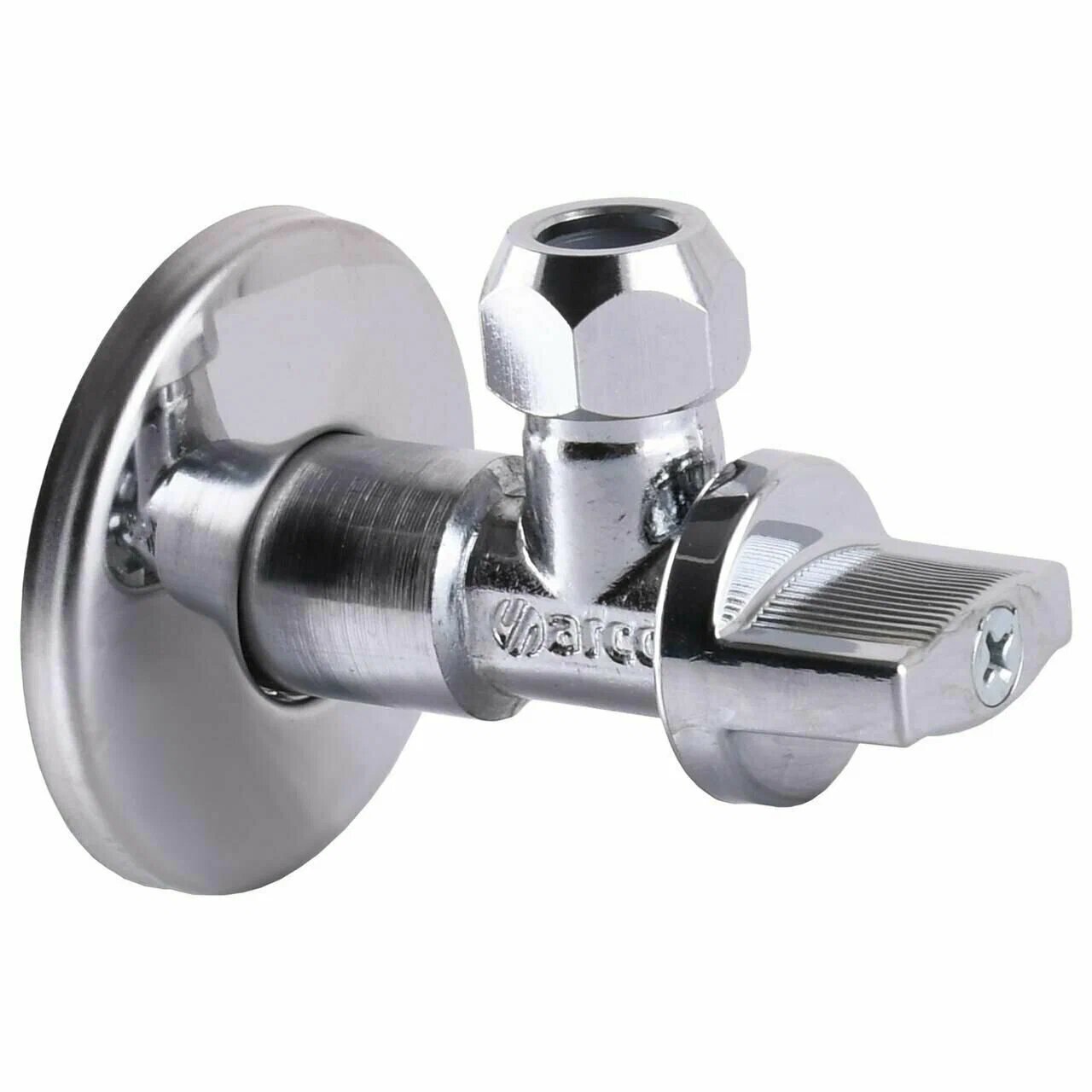 Кран шаровой Arco угловой 1/2-3/8 с цангой А-80 хром