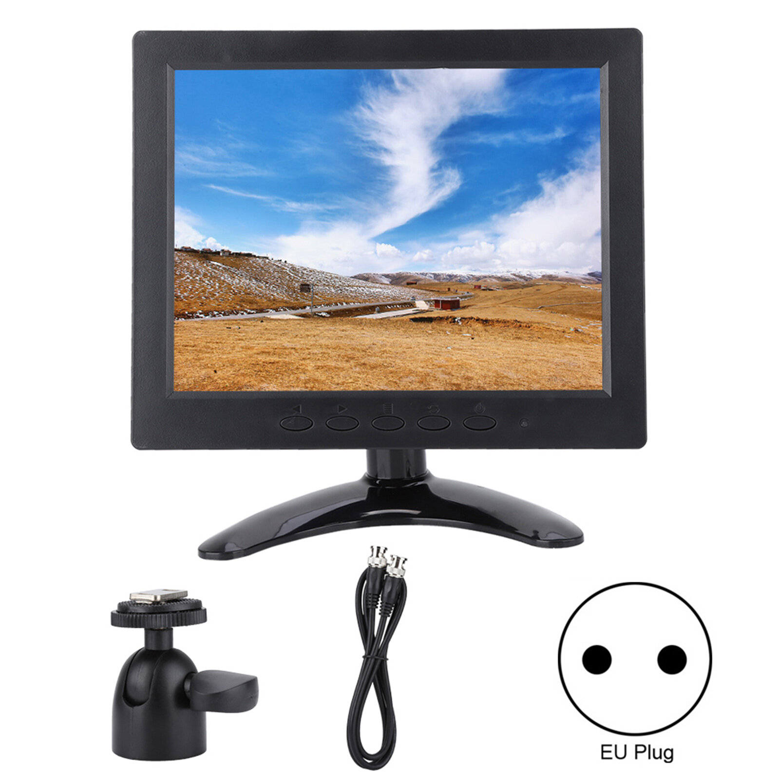 8-дюймовый дисплей, IPS экран 1024x768, входы HDMI/VGA/BNC/AV