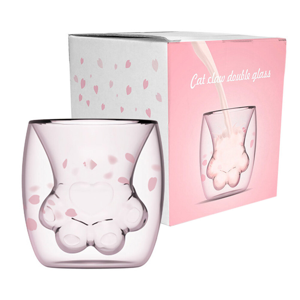 Кошачья кружка кошачья кофейная кружка с двойной стеновой стеклянной кружкой подарок для друзей
