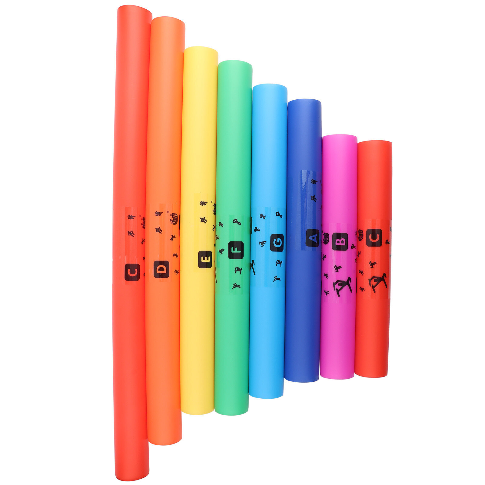 8 штук Орффовский ударный инструмент Пластиковая звуковая трубка Цветная октавная трубка Набор Детская музыкальная игрушка Красная (2 штуки), Фиолетовая, Желтая, Синяя, Светло-зеленая, Оранжевая, Темно-зеленая