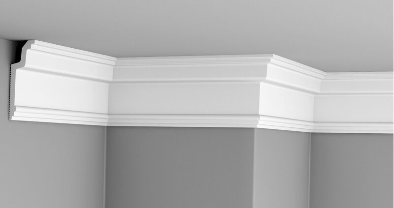 Плинтус потолочный Glanzepol GPX-19, 1шт (длина 2м)