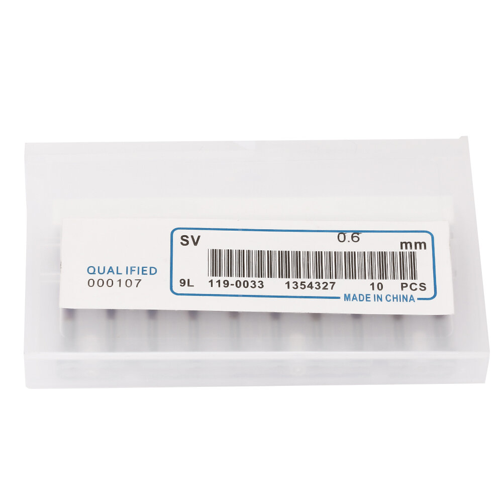 10 шт. конусных фрез из карбида вольфрама с синим покрытием для гравировальных станков печатных плат (0,6 мм)