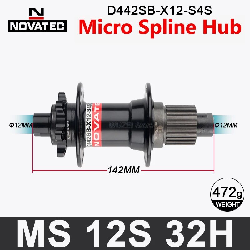Novatec D442SB-B12 Boost задняя втулка 32 отверстия 142 Micro Spline
