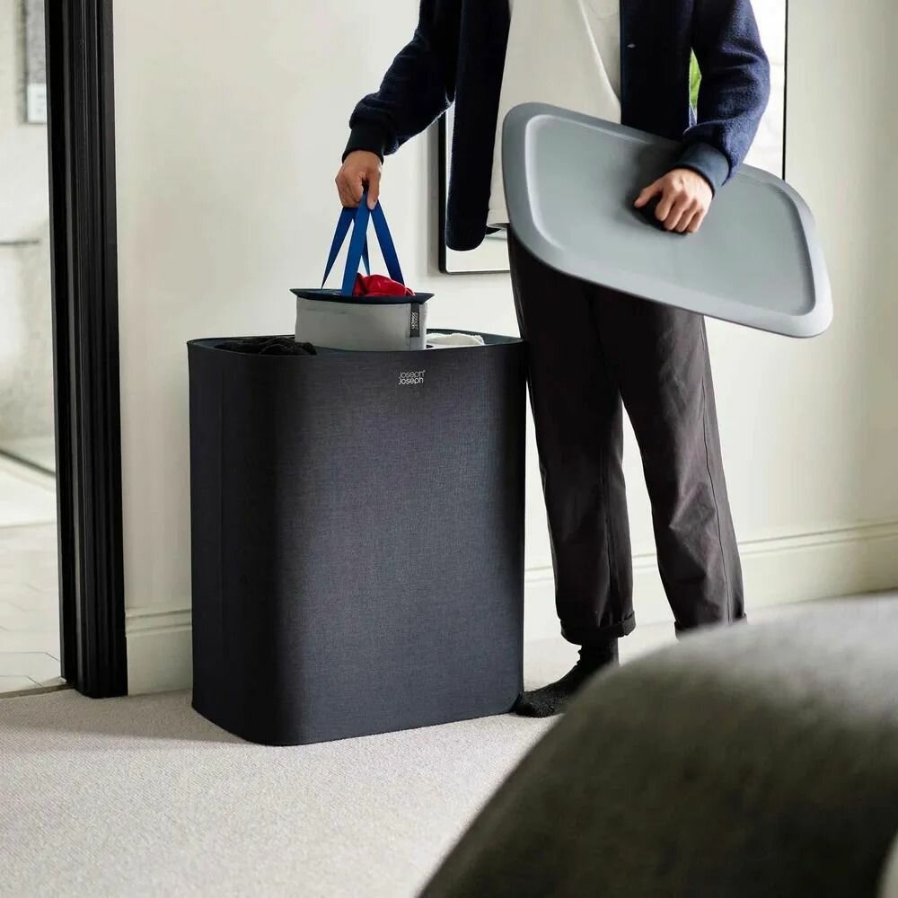 Корзина для белья Joseph Joseph Tota 90 л, черная