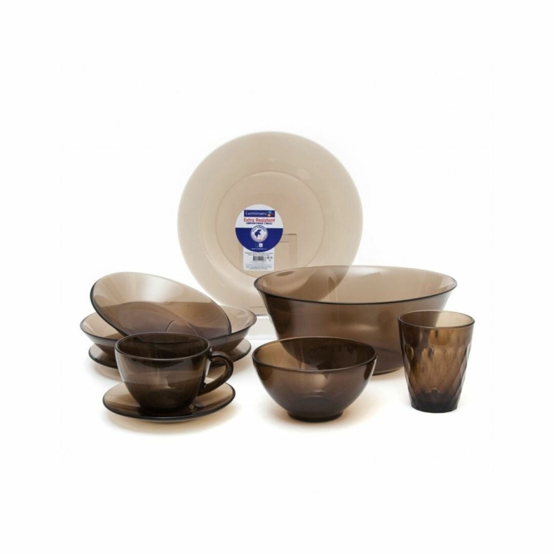 Столовый набор амбьянте эклипс 6 персон 45 предметов Блюдо Тарелки Салатники Чашки Блюдца Стаканы