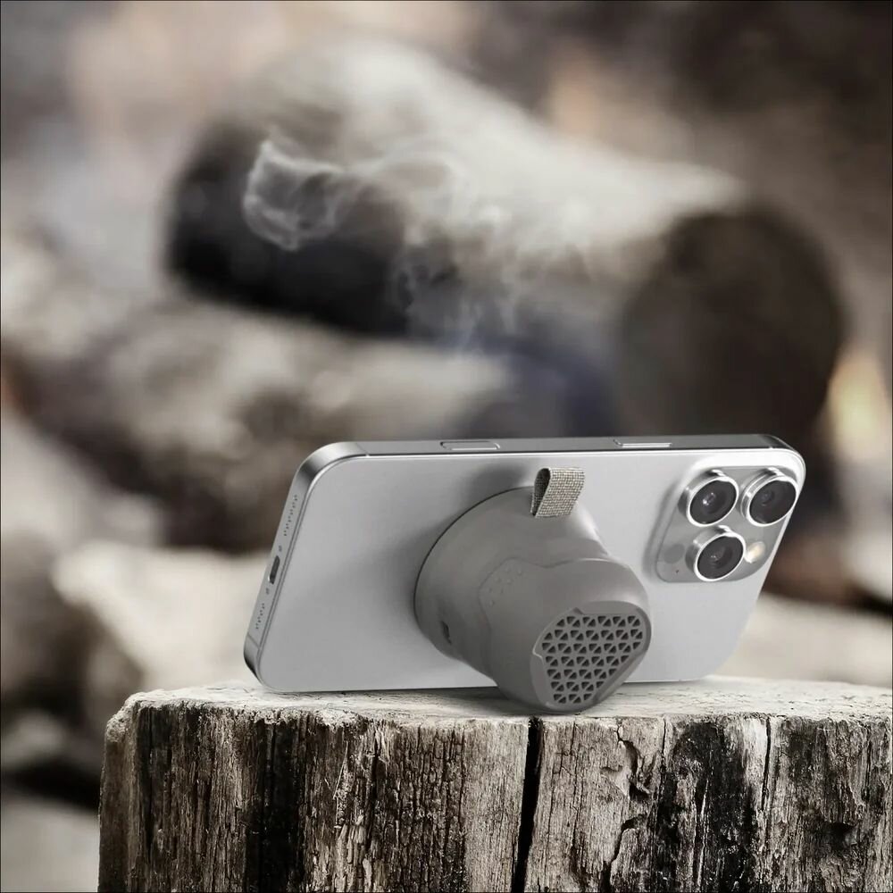 Портативная колонка Momax 1-Vibe Go Magnetic Wireless Outdoor Speaker - Gray