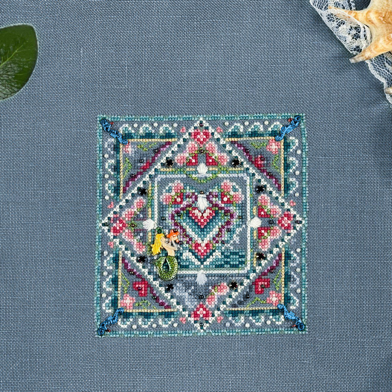 Набор для вышивания крестом Сердце русалки