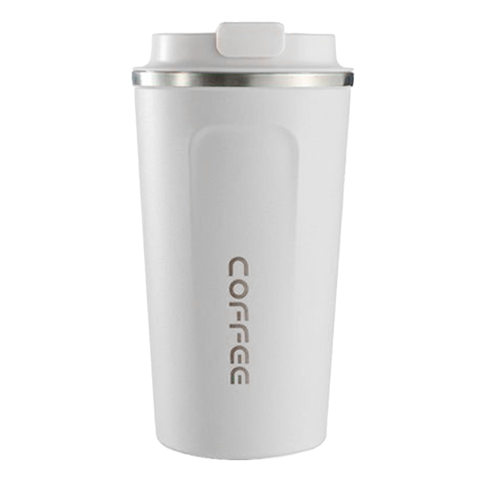 Smart Temperature Display Coffee Cup Portable 304 Stainless Steel Insulation Simple Style Pure Color Generation 2nd White 380ml