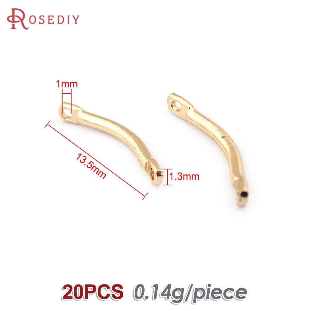 Подвески для сережек-стержней Rosediy латунные золотистого цвета Бежевый, 33248-18K Gold Color