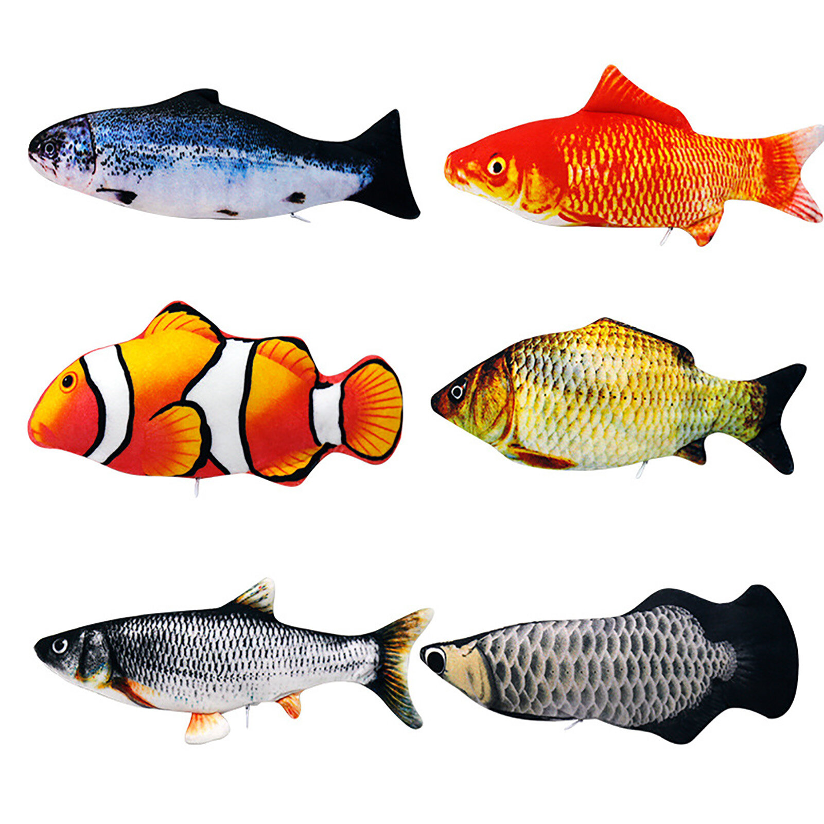 Реалистичная игрушка-рыба-кошка, избавляющая от скуки USB перезаряжаемая плюшевая электрическая движущаяся игрушка-рыба