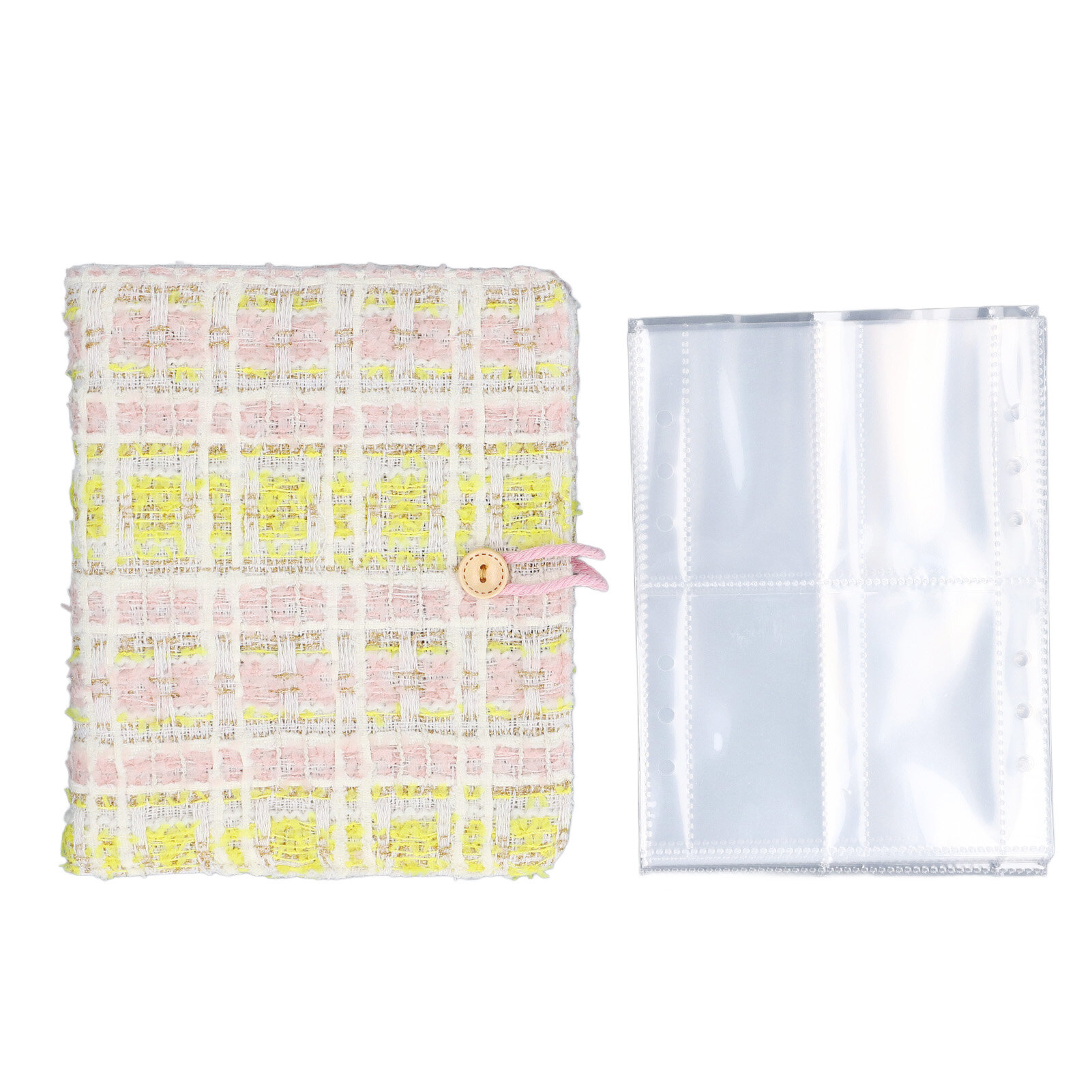 Мгновенный фотоальбом с камерой 160 карманов с фотокарточной картой ткани для 3 -дюймовой фото розовой