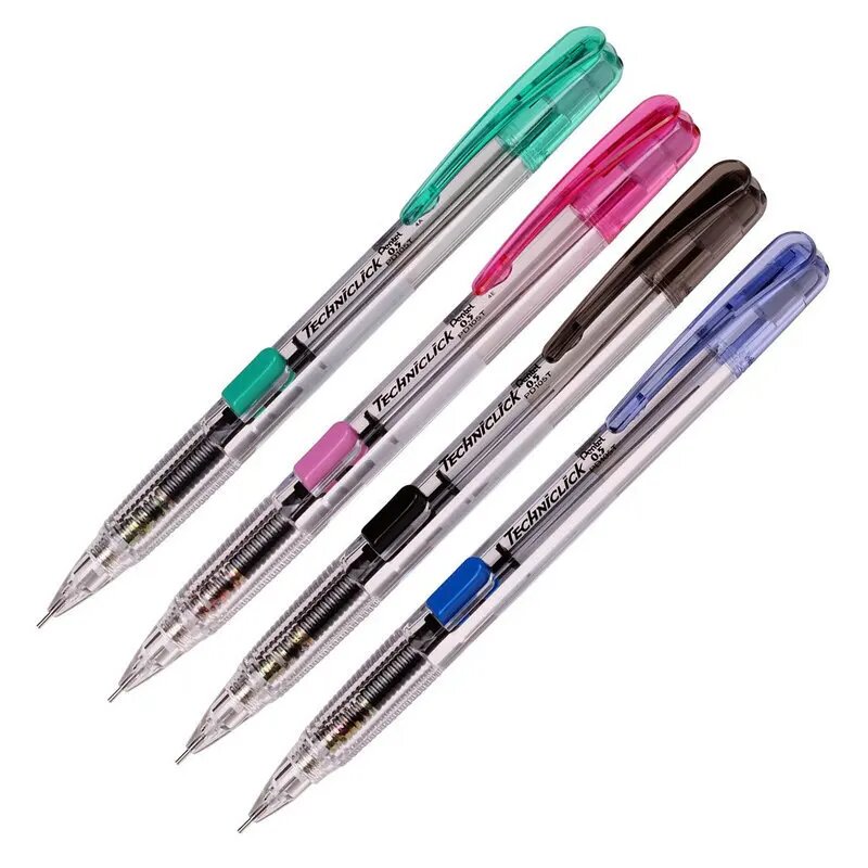 4 шт. Pentel PD105 Techniclick механический карандаш 0,5 мм прозрачно-розовый