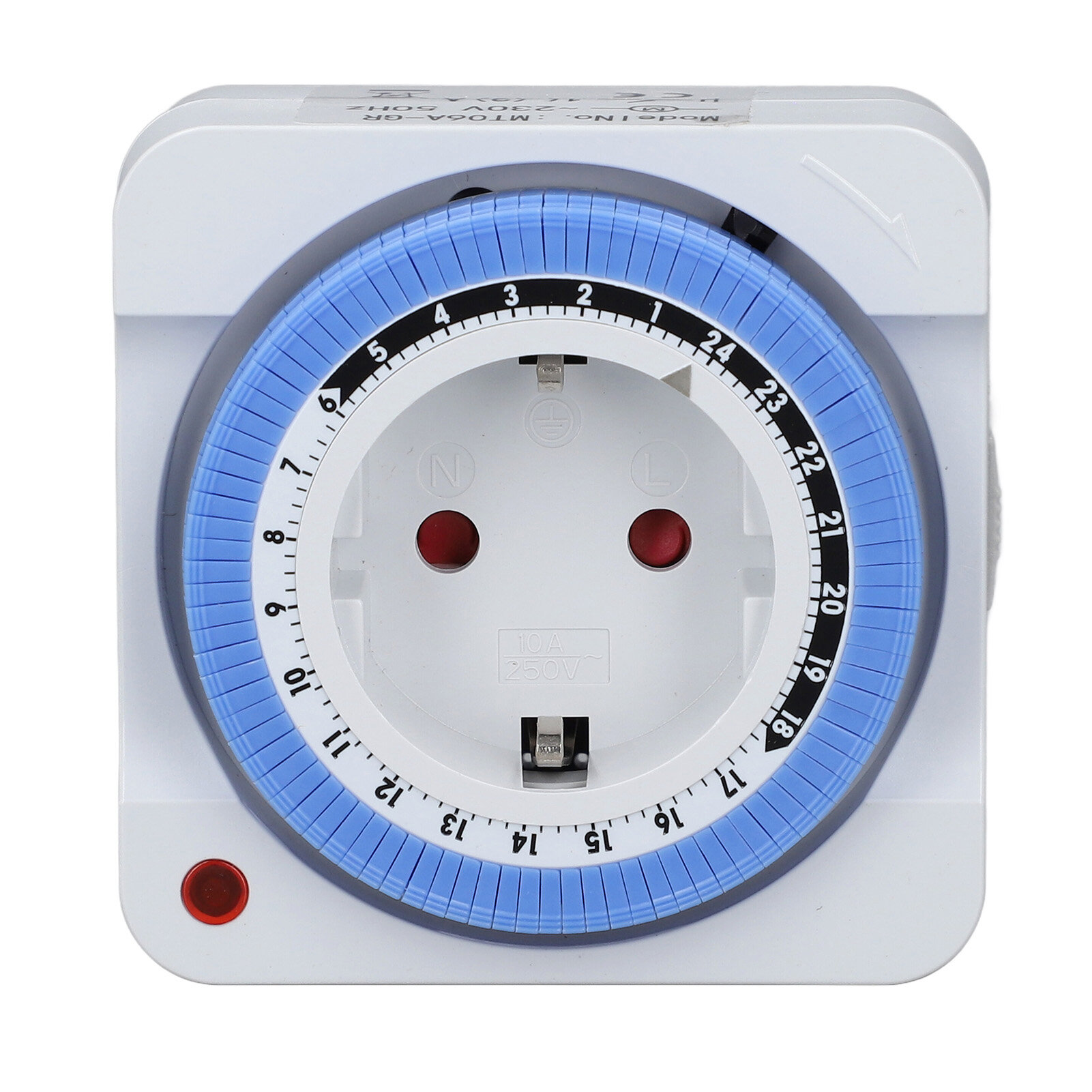 Розетка с таймером, автоматический таймер, световая индикация, 24-часовой механический контроллер с вилкой.