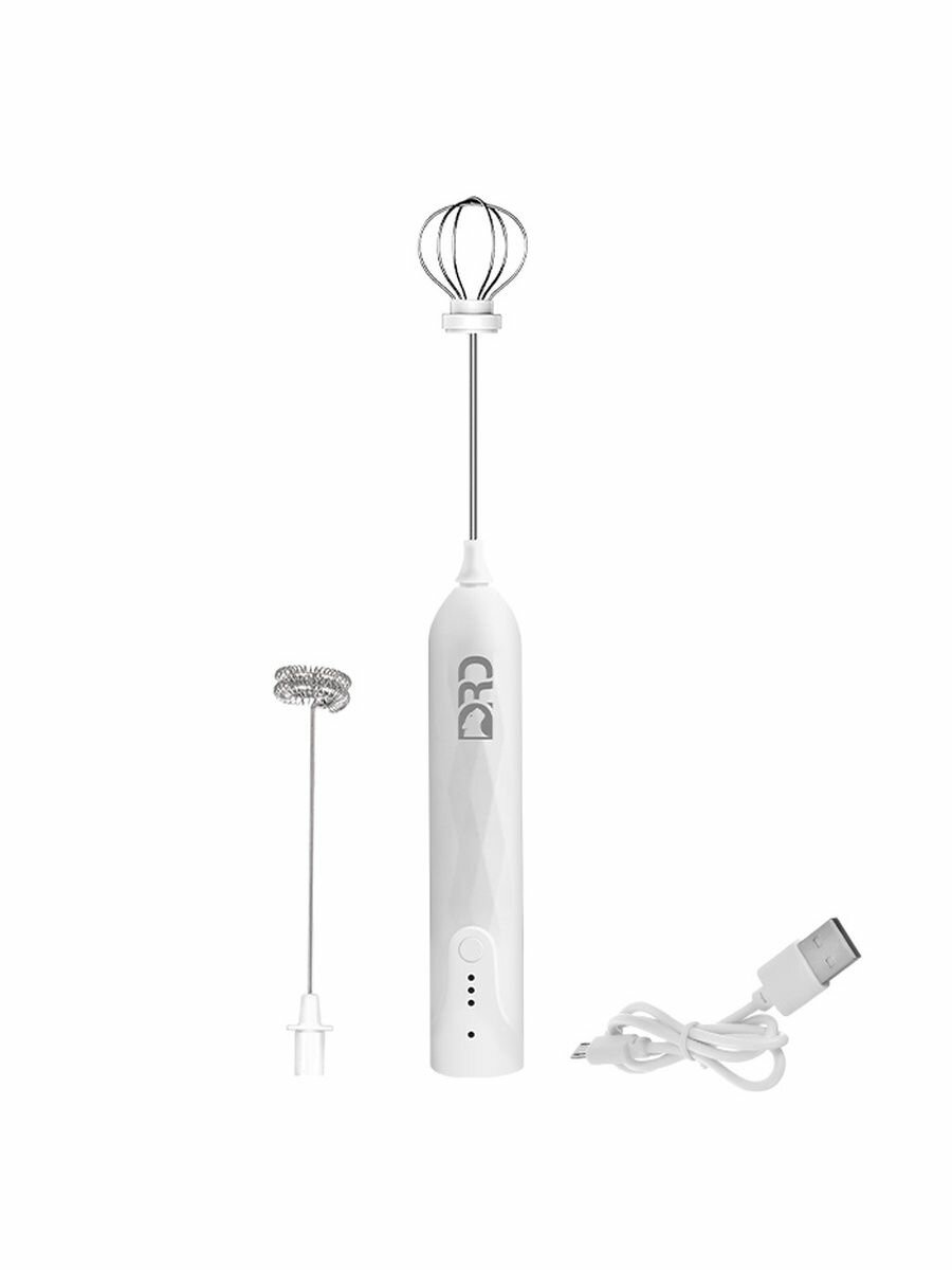 Портативный миксер DIARDI DHA13, белый, аккумуляторный, 2 насадки