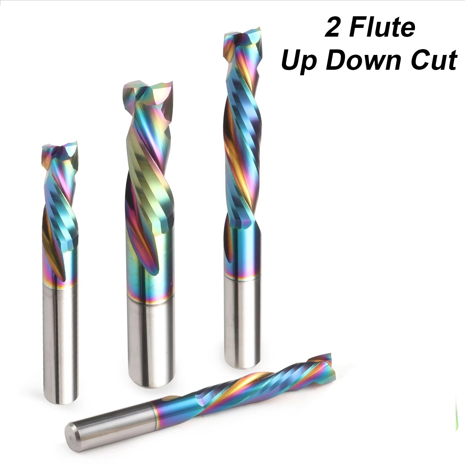 HOZLY 2-канальные фрезы с DLC-покрытием 3.175/4/6/8/10 мм 3.175x12x38L