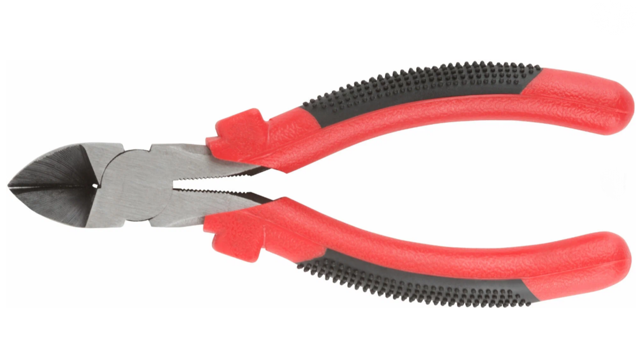 Бокорезы, Кусачки Россия, для металла, инструментальная сталь, никелированные, черно-красные, 160мм, (10шт)