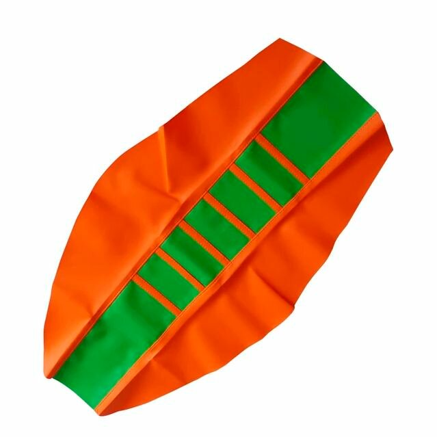 Чехол на сиденье мотоцикла Оранжево-салатовый , шкурка противоскользящий захват, кросс-эндуро универсальный