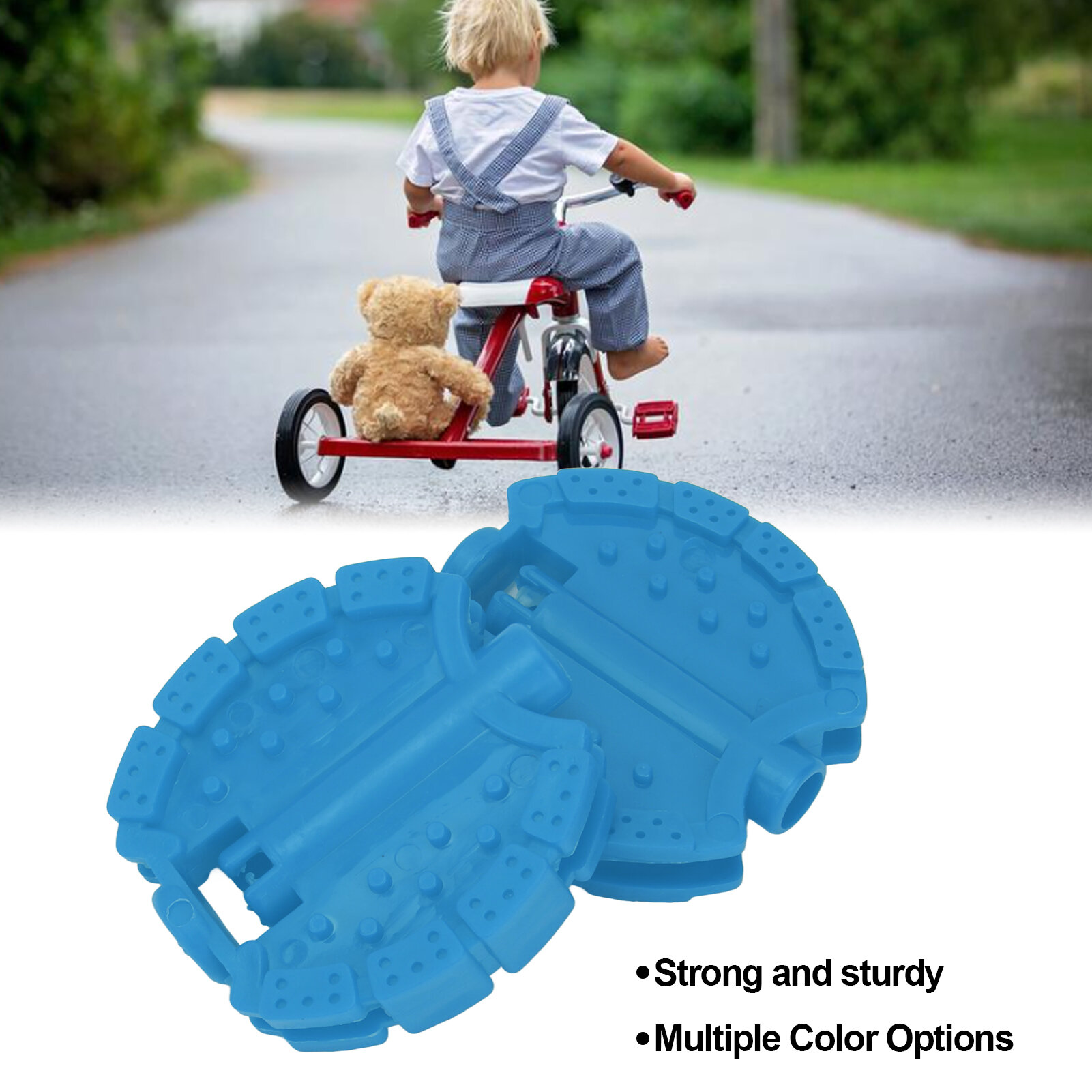 2 шт. детские педали для велосипеда пластиковые детские трехколесные велосипедные педали детская коляска переднее колесо ножные педали аксессуары синий