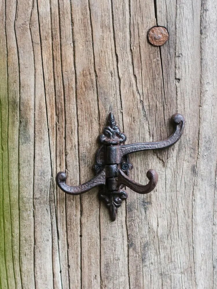 Садовый уличный чугунный ретро-крючок, поворотный крюк