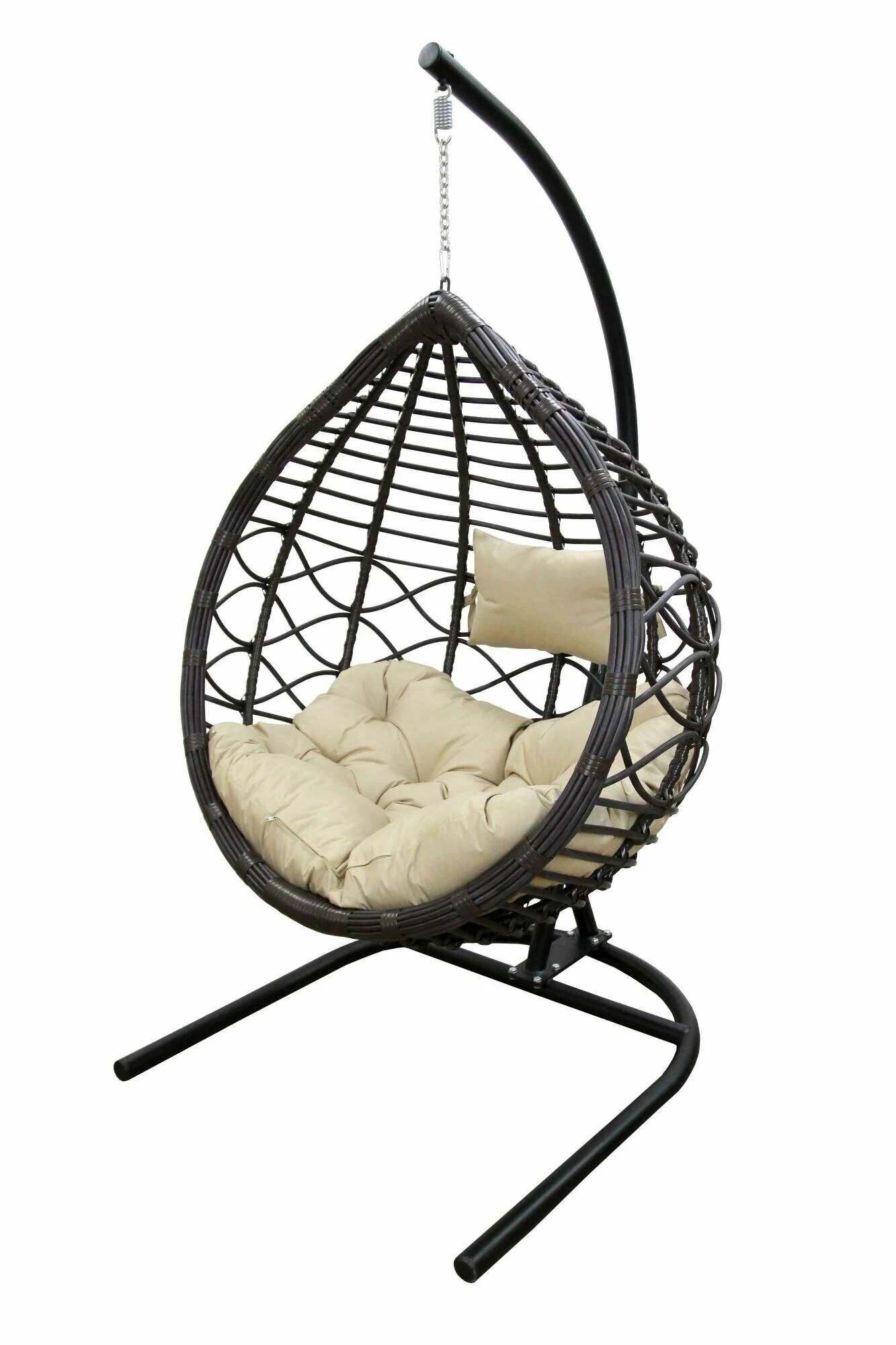 Подвесное кресло GARDEN STORY Вирджиния , металл, бежевая подушка