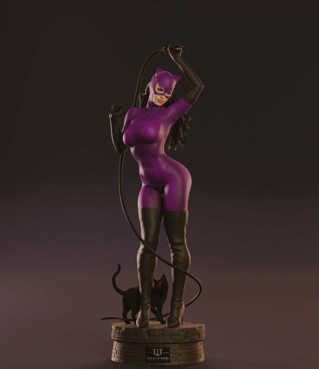 Фигурка Женщина-кошка/Catwoman из вселенной DC Comics. Без покраски. 25 см
