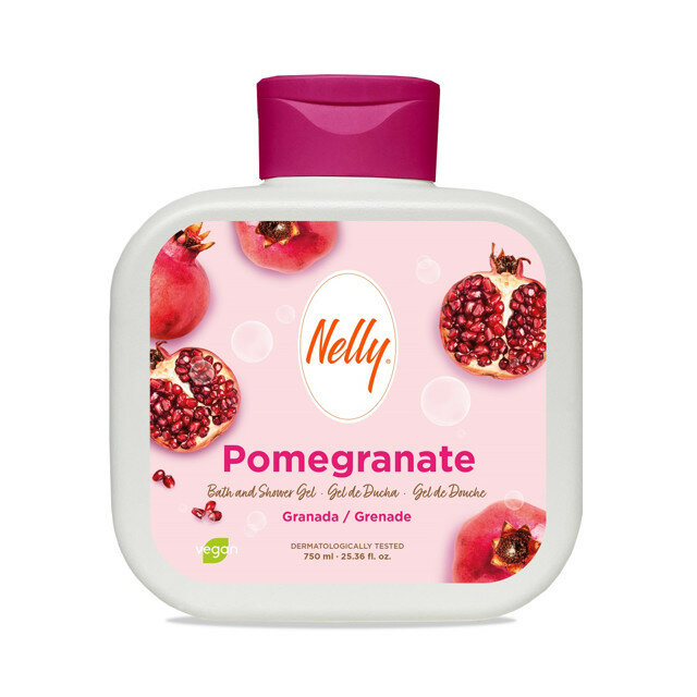 NELLY Гель для душа Pomegranate 750 мл - насыщенный гранатовый аромат и увлажнение
