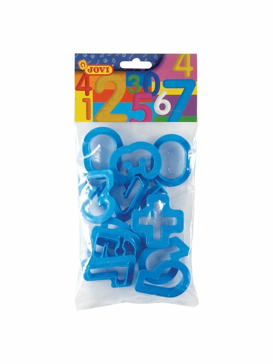 Набор для лепки JOVI, формочки 12шт. "Цифры", пакет, европодвес, 7N