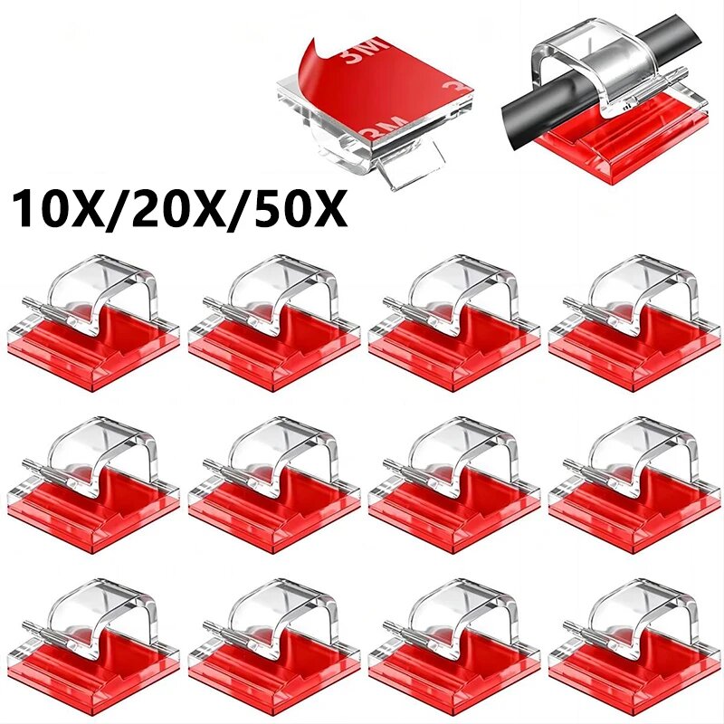 10/20/50 шт. зажимы-органайзеры для USB-кабеля для зарядки линии передачи данных, устройство для намотки шпульки, настенный держатель для проводов, самоклеящийся зажим для проводов