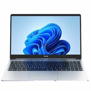 15,6" Ноутбук Tecno MegaBook T1 T15DA (4894947004933) серебристый - 1920x1080, IPS, AMD Ryzen 5 5560U, ядра: 6 x 2,3 ГГц, 16 ГБ, SSD 512 ГБ, AMD Radeon Graphics, Windows 11 Home