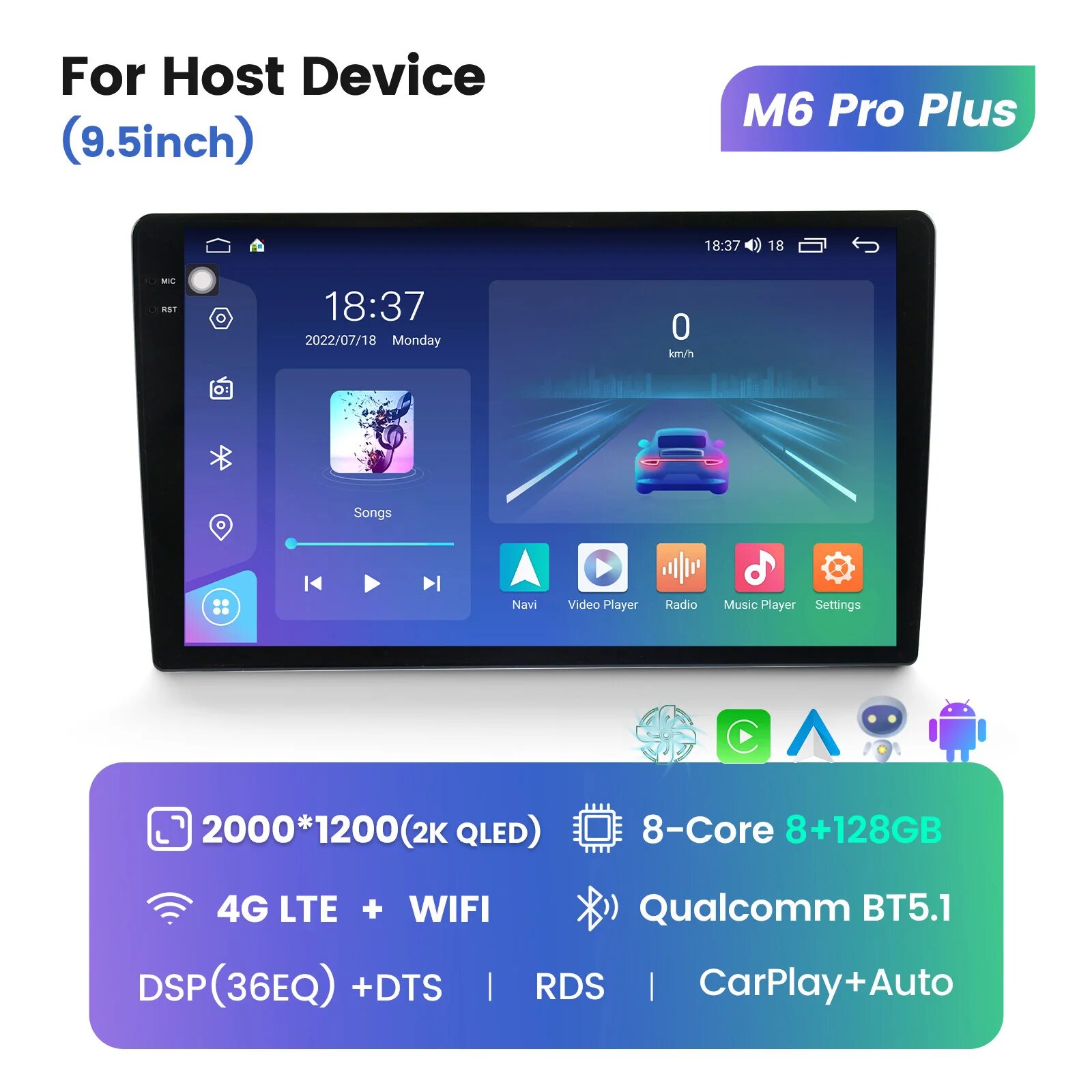 8-ЯДЕР до 8 + 256ГБ 2k QLED + DSP 2DIN автомагнитола 2 DIN DVD GPS Универсальный экран MEKEDE M6 Pro 2K 2000*1200 для Toyota Volkswagen Hyundai Kia Honda Audi Nissan Benz, автомагнитола, мультимедийный плеер M6Plus128-9.5