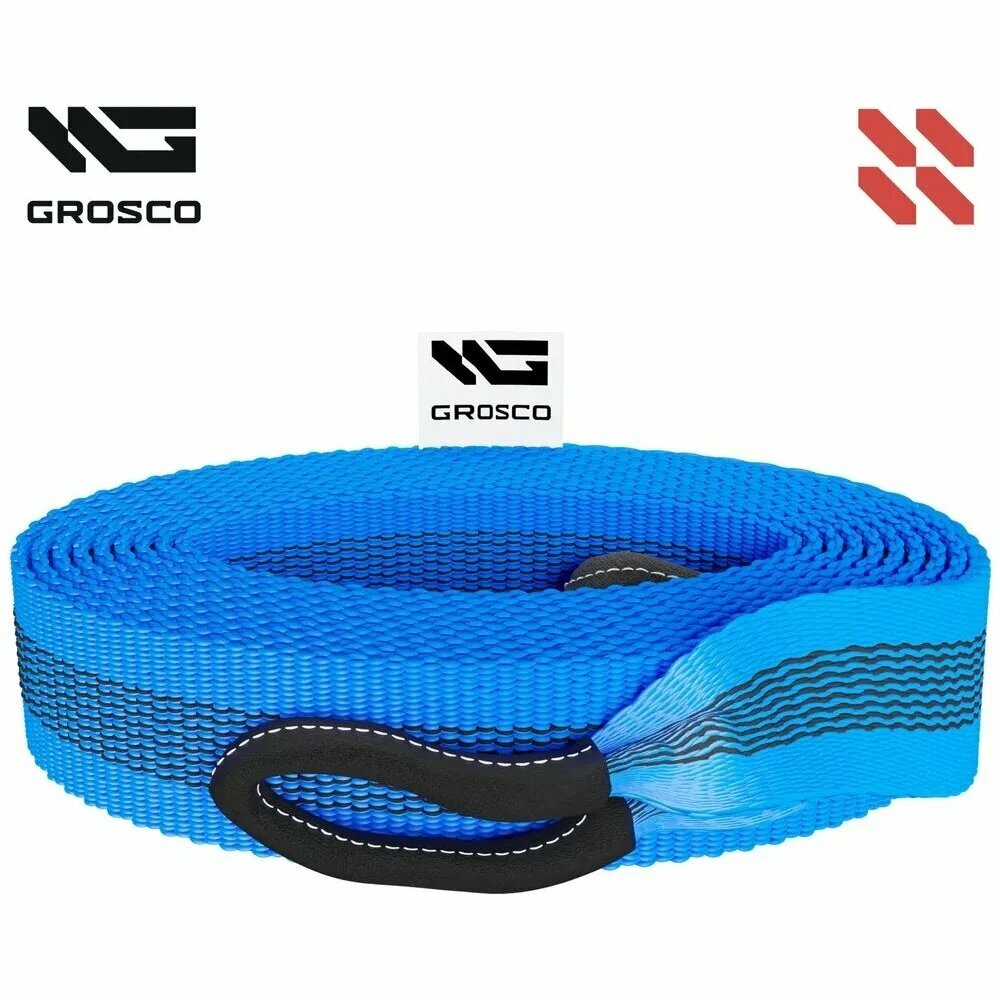 Буксировочный грузовой трос Grosco 50т, 6м, петля/петля, для буксировки авто до 25 тонн BTL5006LL