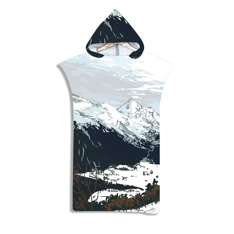 Настраиваемое пляжное полотенце из микрофибры с капюшоном Nike, Adult 75x110cm, Белый