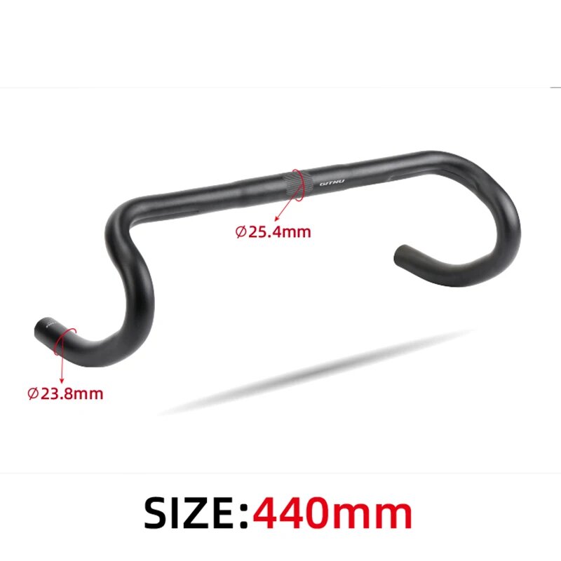 GITNU Шоссейный руль из алюминия 25.4x380/400/420/440 мм GT-003A-440MM